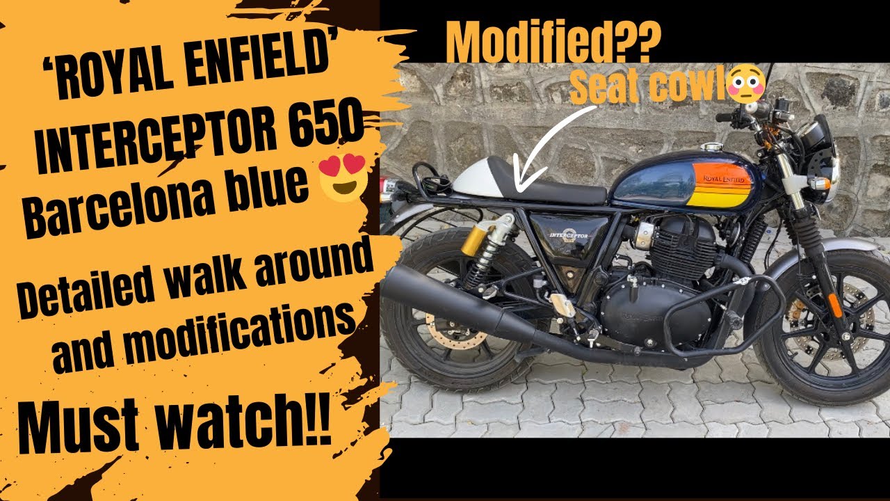 Interceptor 650 Detailed walkaround | interceptor 650 Barcelona blue ...