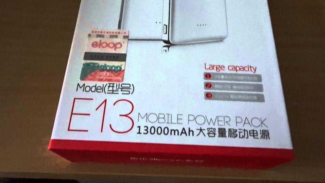 แกะกล่อง Power Bank Eloop E13 - YouTube