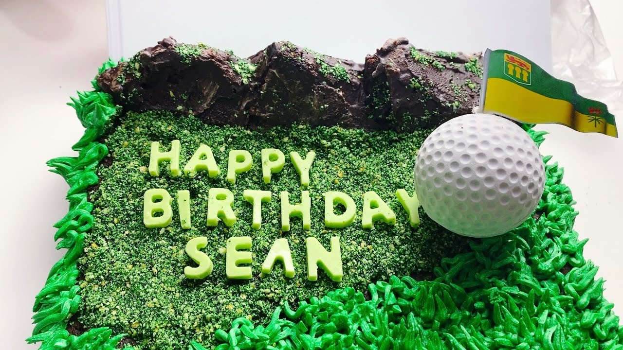 Golf Course Cake | chocolate Birthday Cake - YouTube