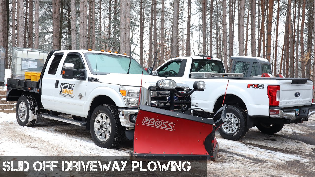 We Got The F250 Stuck Plowing Snow! | Snow Plowing Vlog - YouTube