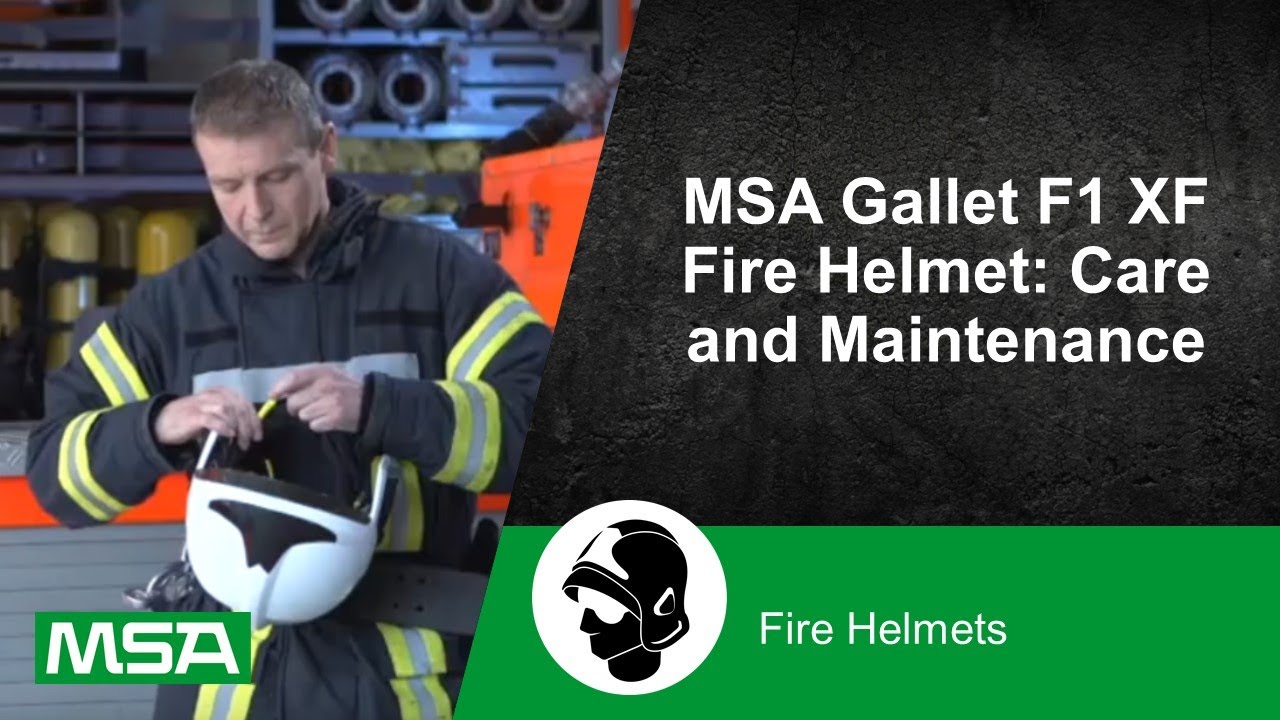 MSA Gallet F1 XF Fire Helmet: Care and Maintenance - YouTube