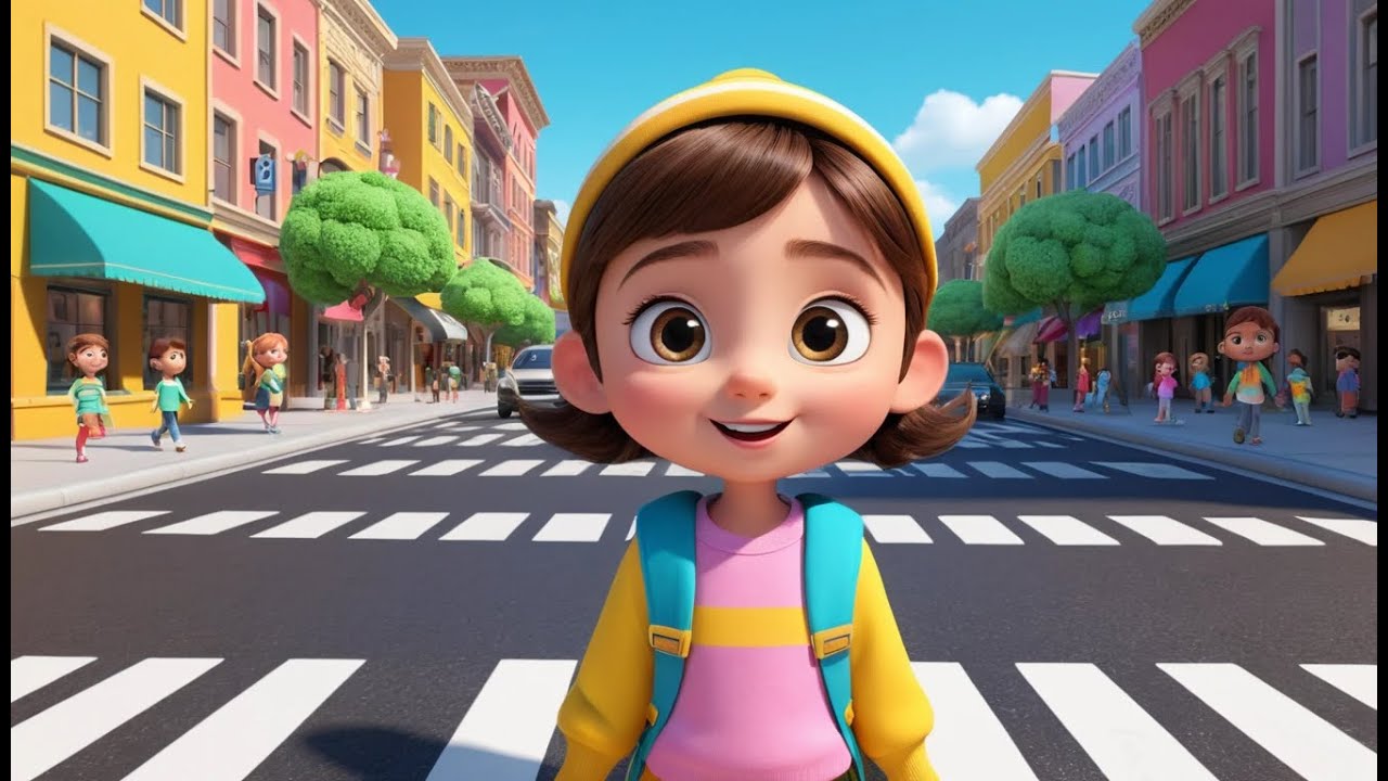 Let’s Cross the Street Safely – Stop, Look, Go! + More | Road Safety ...