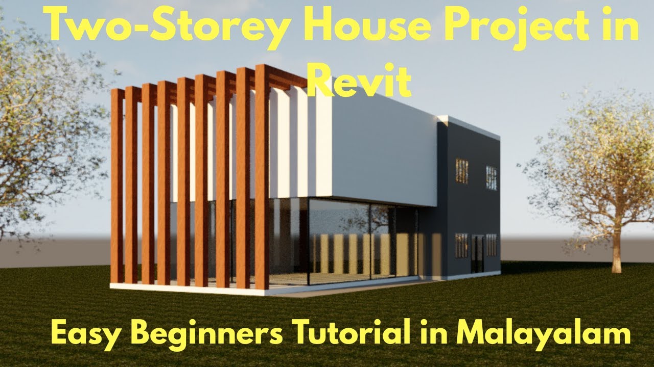 How to Model 2 Storey House in Revit -Full House Project (Easy Beginner ...