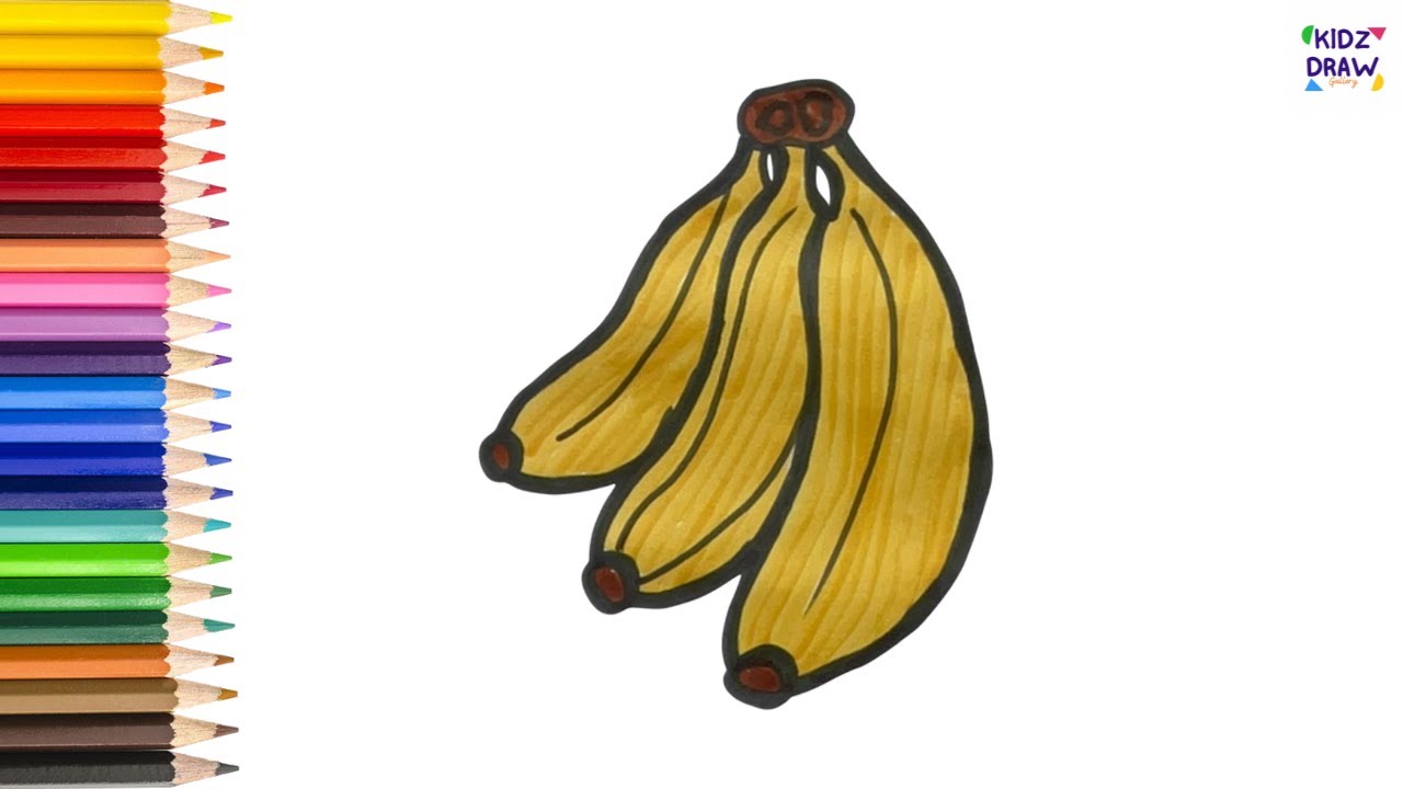 Banana Drawing | Easy Banana Drawing Step by Step 🍌 - YouTube