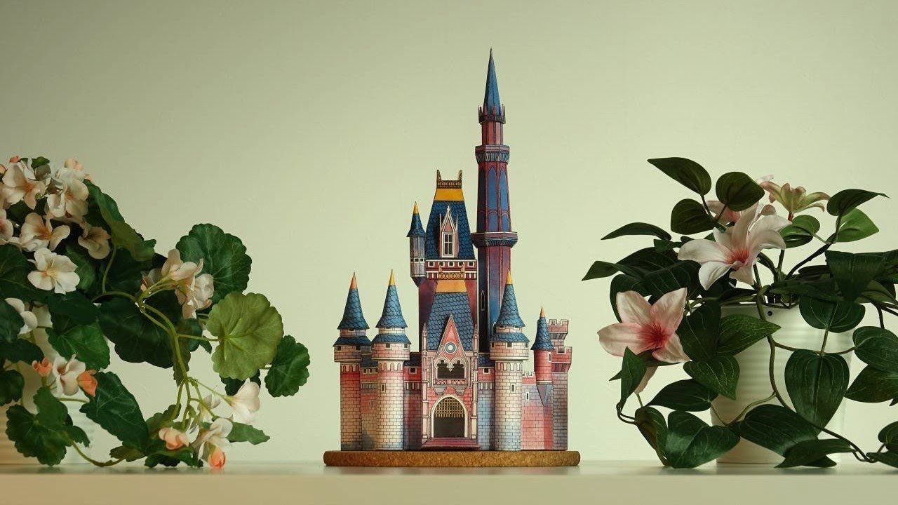 DIY 'Cinderella Castle' Paper Craft - YouTube