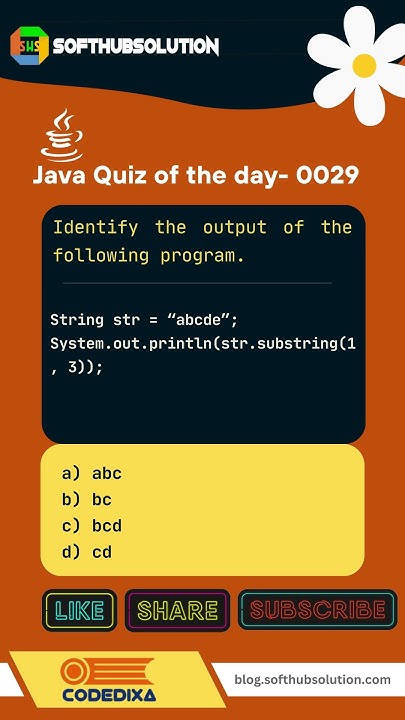 Java Quiz of the day - 0029 🔥#learnjava #pythonquiz #codedixa #softhubsolution #javachallenge ...
