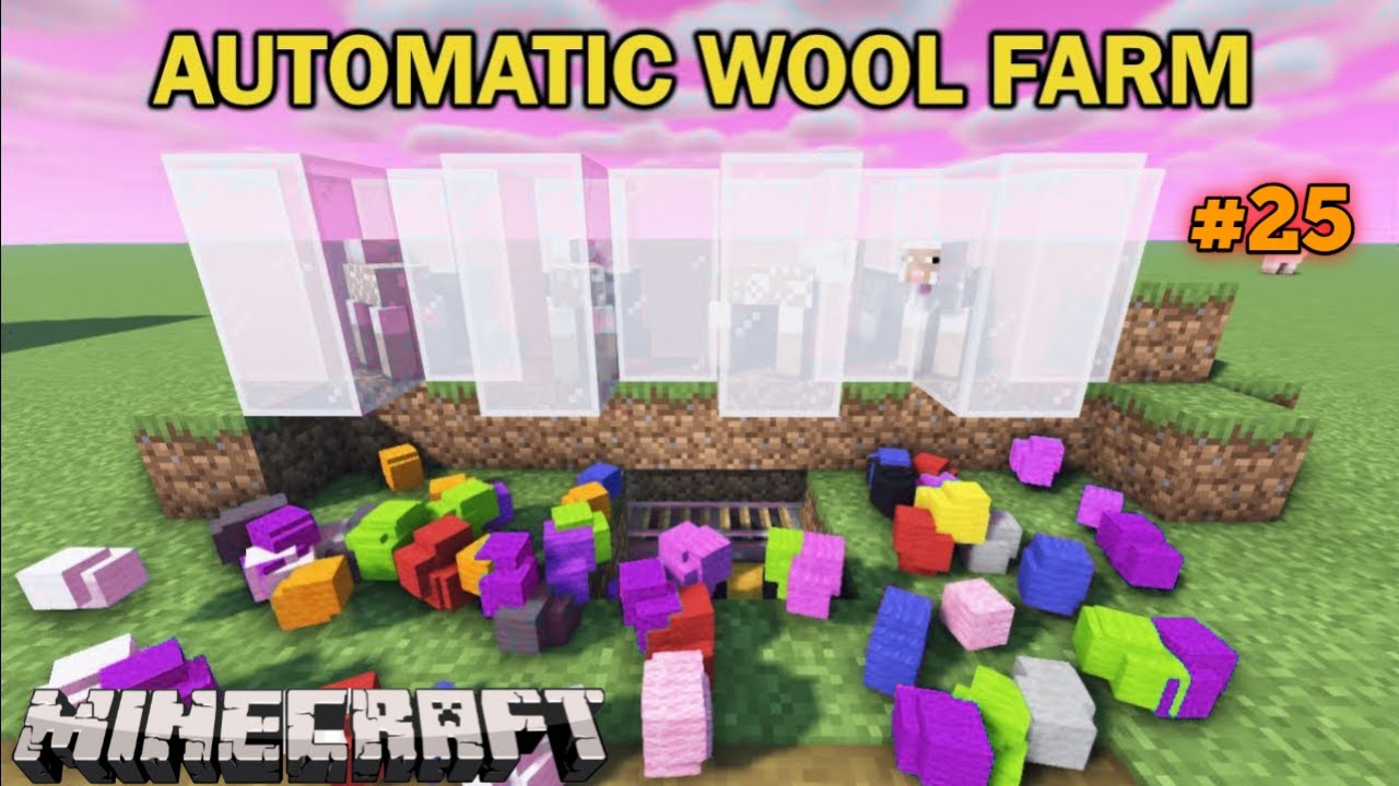 MY AUTOMATIC WOOL FARM | MINECRAFT GAMEPLAY #minecraft #minecrafthindi ...