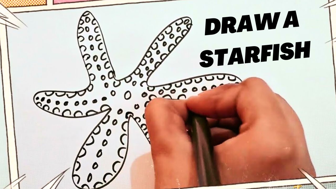 How To Draw A Starfish Step By Step For Kids How To Draw A Shark