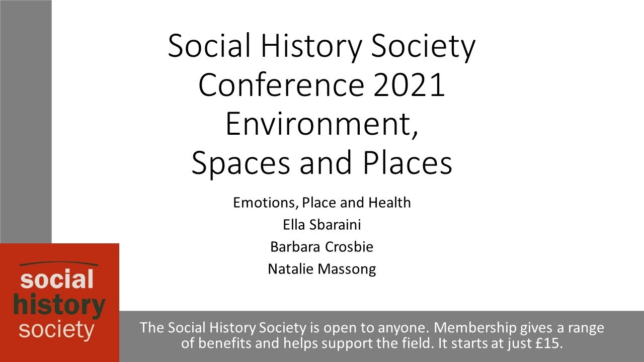 Social History Society Conference 2021: Environment Spaces and Places ...
