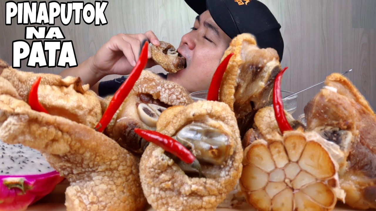 SLICED CRISPY PATA MUKBANG || PINAPAITAN || PINAPUTOK NA TENGA NG BABOY ...