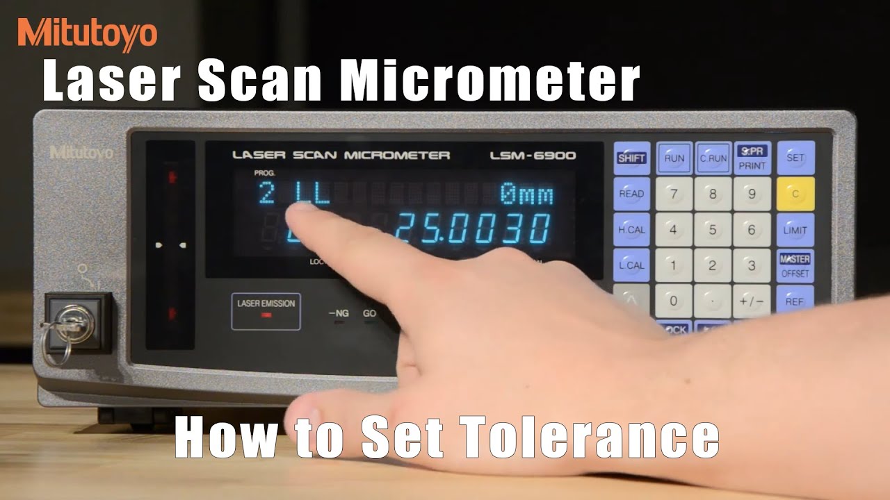 Mitutoyo Laser Scan Micrometer: How to Set Tolerance - YouTube
