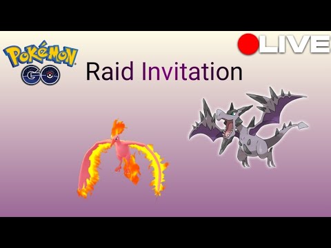 Moltres and Mega aerodactly Raid Invitation In Pokémon Go - YouTube