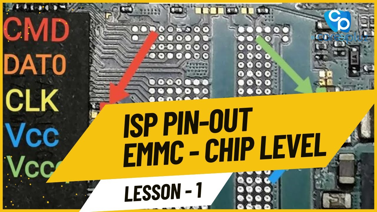 emmc isp pinout details and jumpering ways. - YouTube