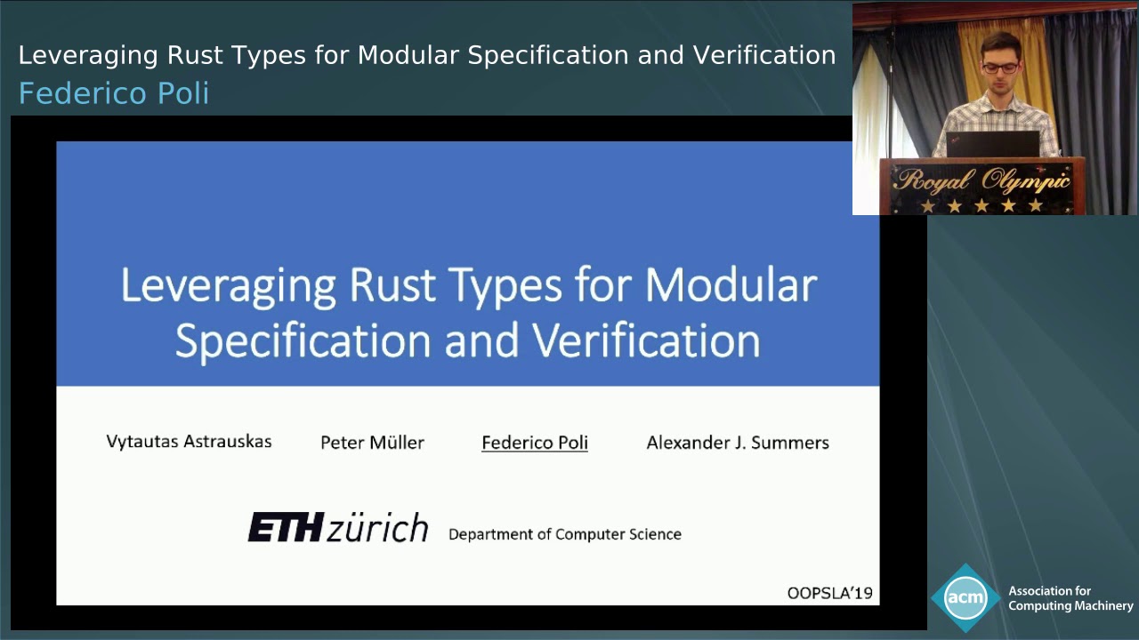 Leveraging Rust Types for Modular Specification and Verification - YouTube