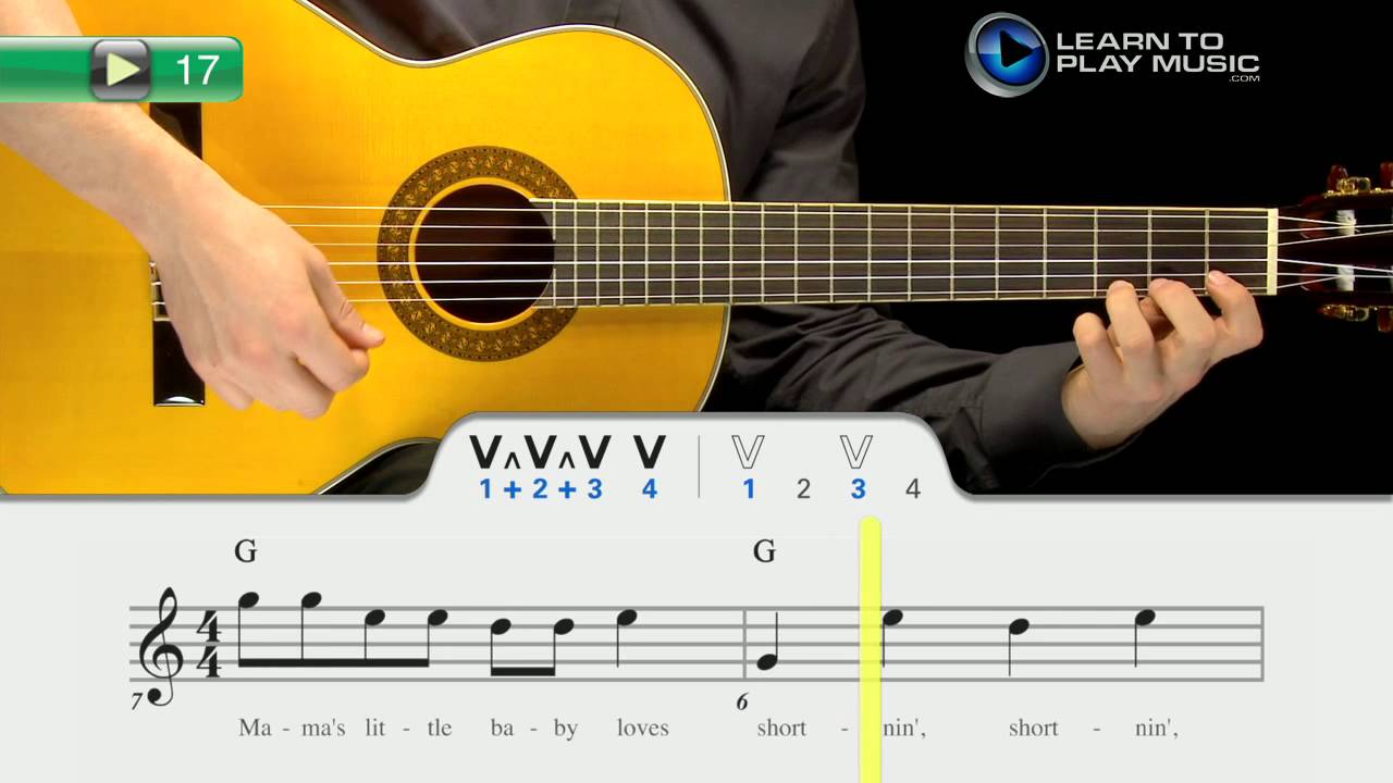 Ex017~R Guitar Lessons for Young Beginners ~ Book 2 ~ Rhythm Part - YouTube