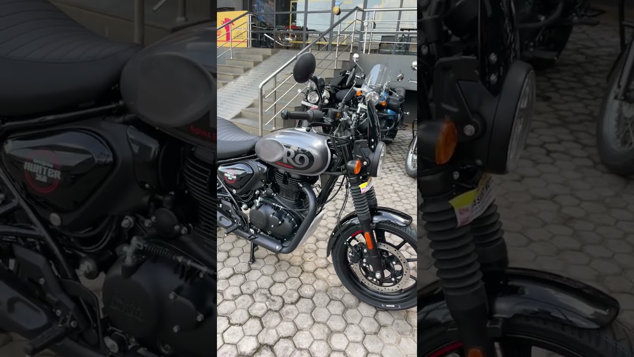 ROYAL ENFIELD HUNTER 350 DAPPER GREY COLOUR #shorts - YouTube