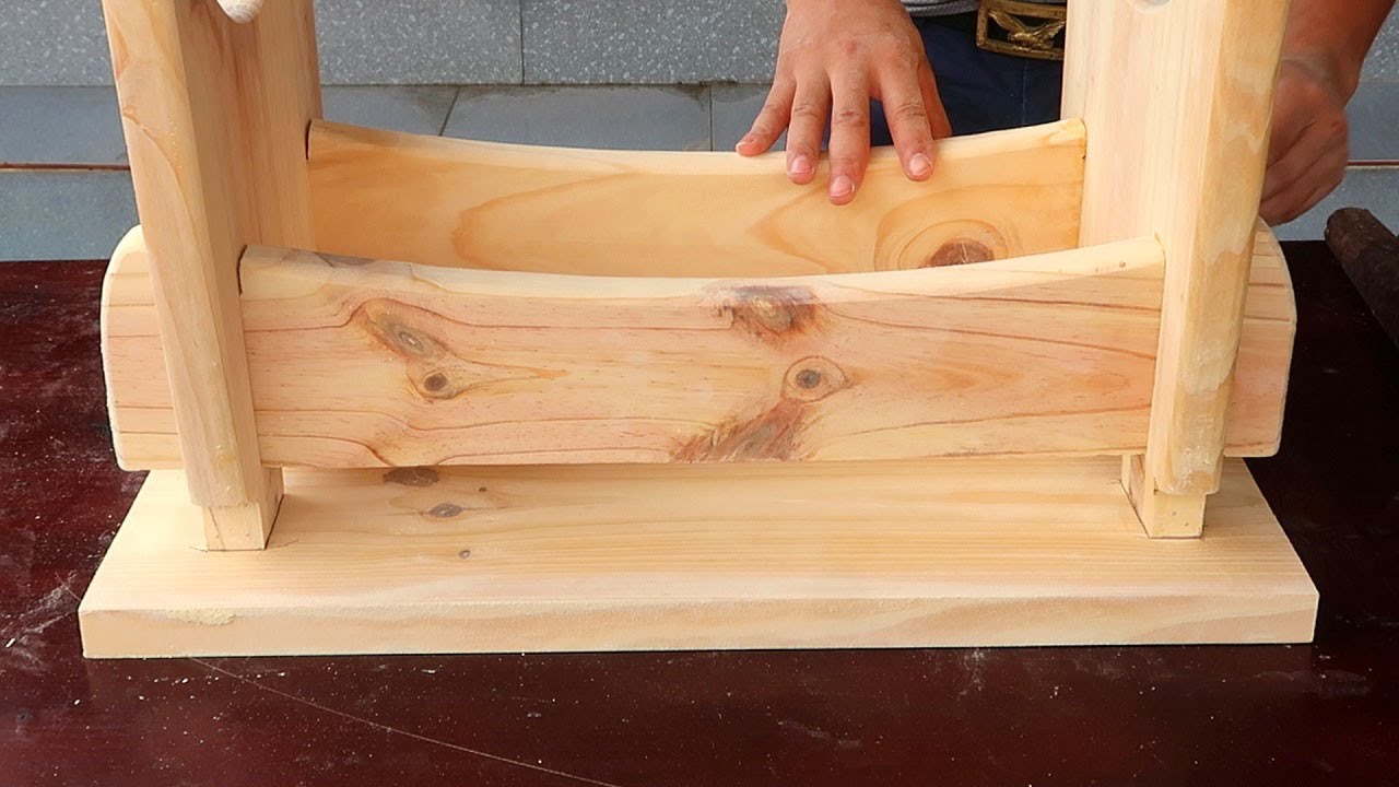 Easy And Beautiful Woodworking Ideas // Build A Wooden Chair Without ...