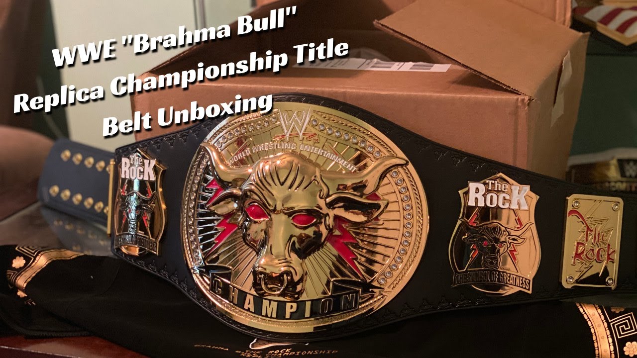 WWE "Brahma Bull" Replica Championship Title Belt Unboxing - YouTube
