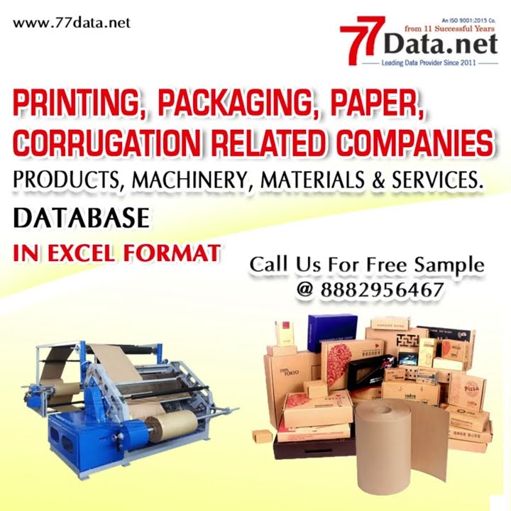 Indian Printing, Packaging & Paper Industry Database In Excel Format ...