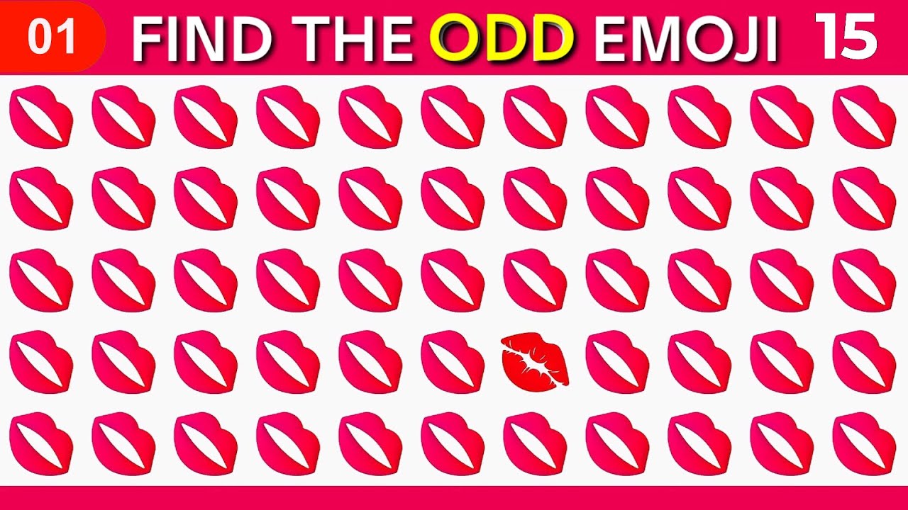 HOW SHARP ARE YOUR EYES | CAN YOU FIND THE ODD EMOJI | EMOJI PUZZLE ...