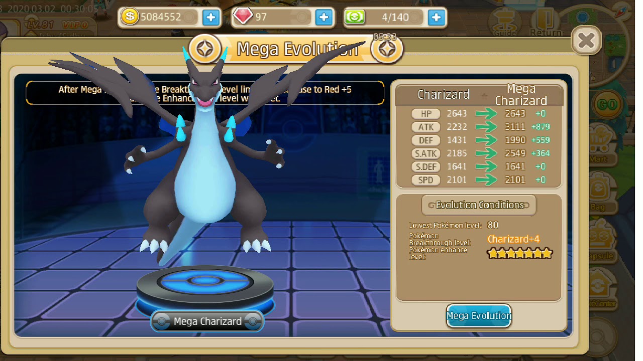 Mega evolving my charizard - YouTube