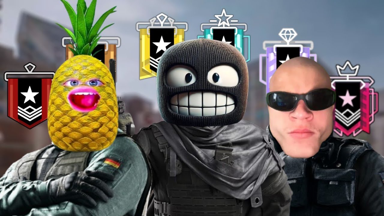 Snapiyy Jynxzi & Sir Pineapple 3v3 Every Rank (Rainbow Six Siege) - YouTube