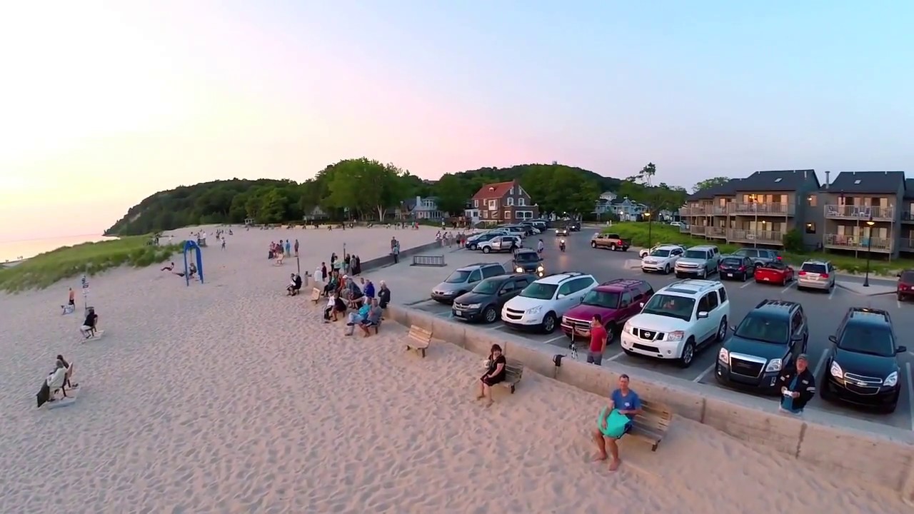 Drone - Frankfort Beach Sunset - YouTube