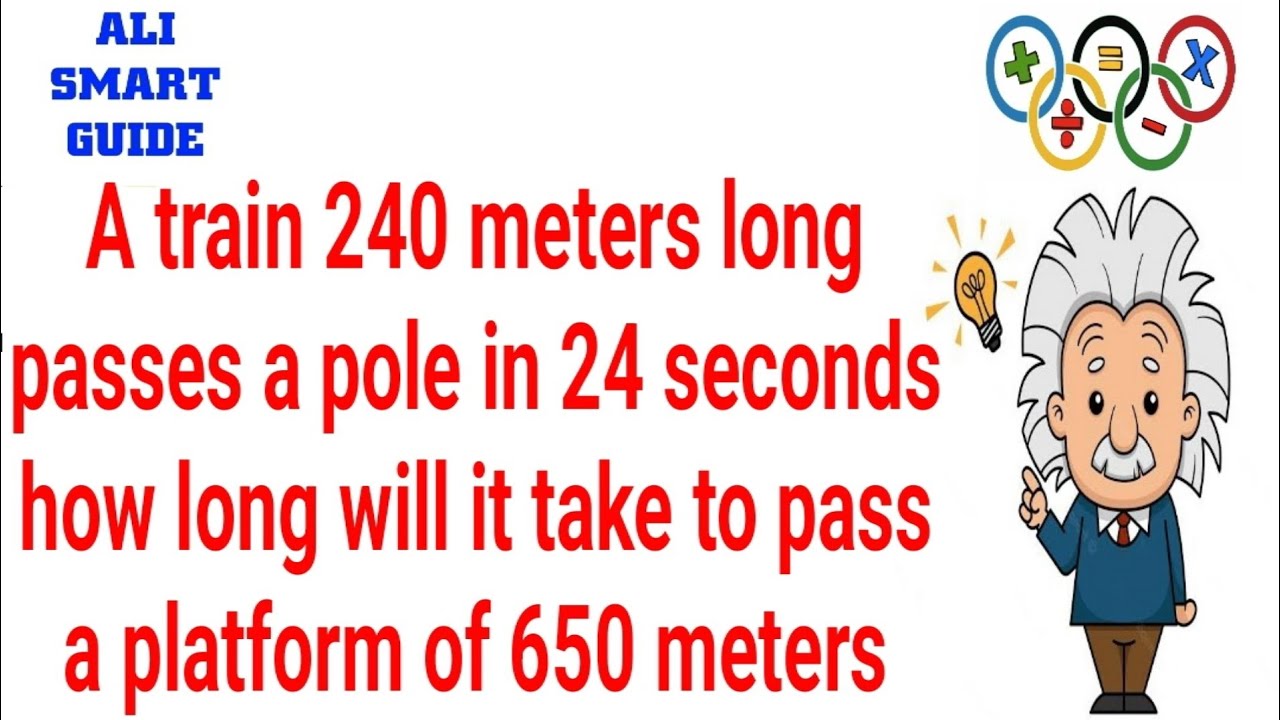 A train 240 meters long passes a pole in 24 seconds how long will it ...