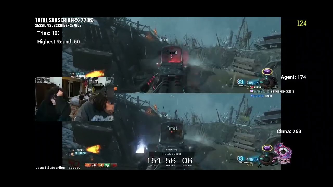 Agent 00 and cinna completes their cod zombies marathon!! - YouTube