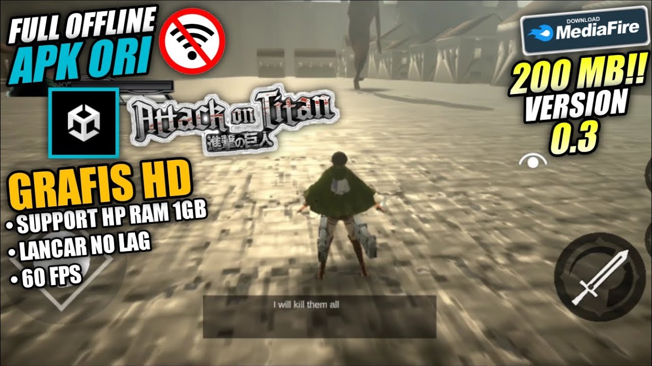 Game Attack On Titan Android Offline New Version Size 200MB!! | Attack ...