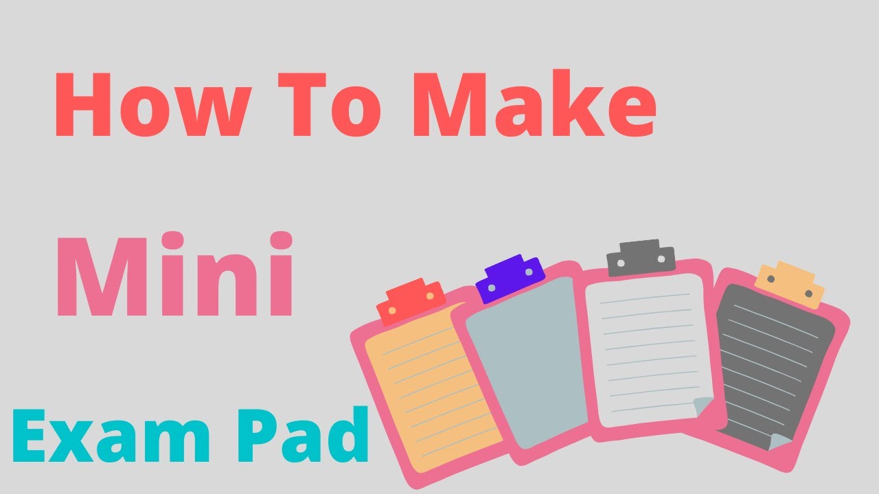 Diy exam pad || Homemade writing pad || How to make your own clipboard ...