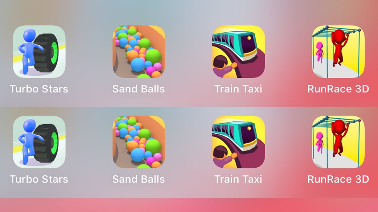 TURBO STARS, RUNRACE 3D, TRAIN TAXI, SAND BALLS PART 105 - YouTube