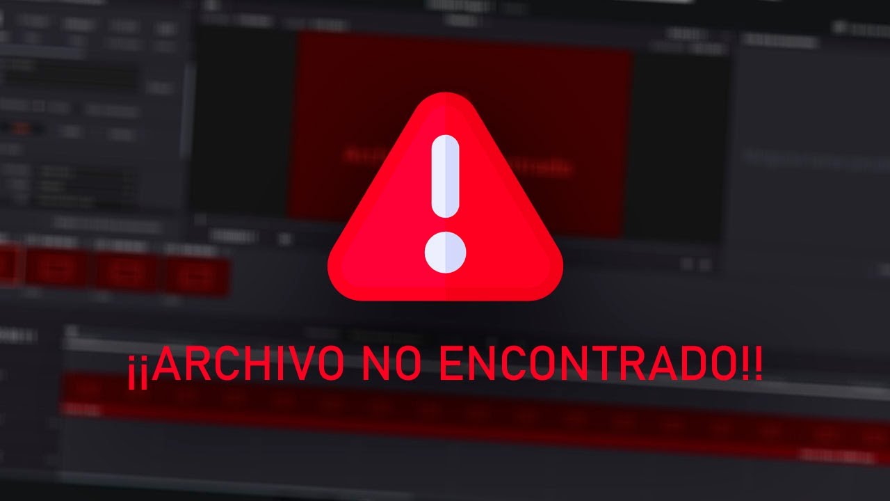 ARCHIVO NO ENCONTRADO cual es LA SOLUCIÓN en DaVinci Resolve ...