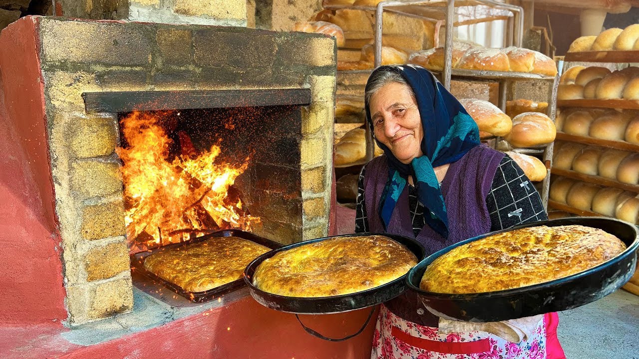Baking Homemade Traditional Azerbaijani Breads in the Oven! Easy Bread ...