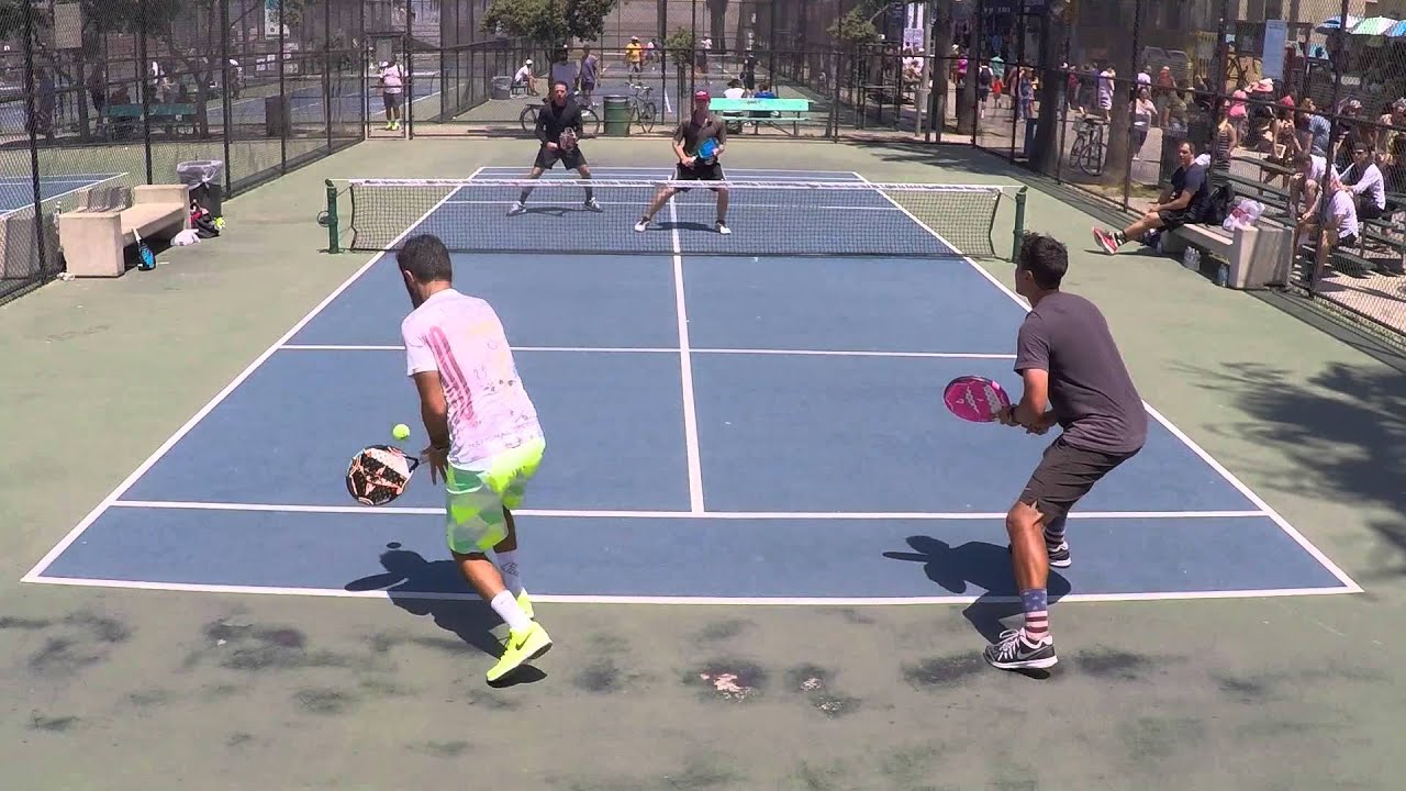 Pro level Pop Tennis Set Highlights with Austin S. and Vahe vs. Scotty ...