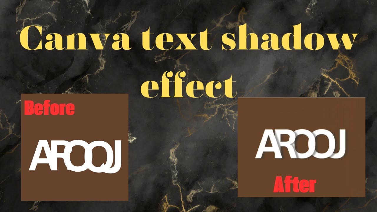 Canva shadow text | Canva Tutorial | Canva shadow effect - YouTube