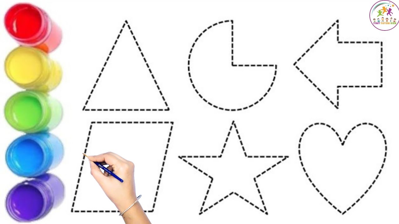 Shapes drawing for kids, Learn 2d shapes, colors for toddlers ...