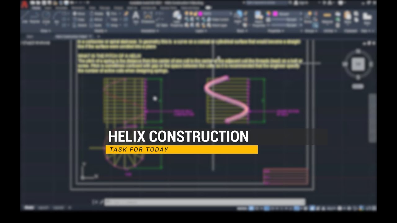 AutoCAD: How to Construct a Helix using Geometry - YouTube