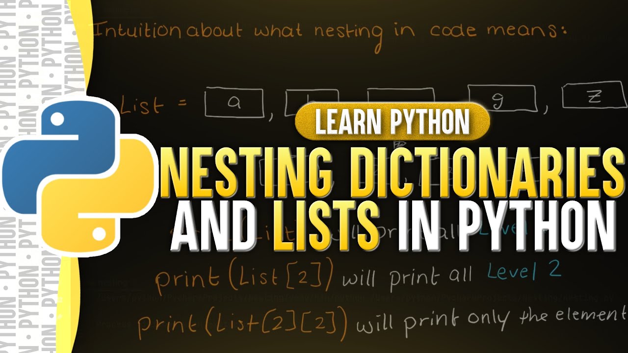 Nesting Dictionaries And Lists In Python YouTube Nesting Dictionaries And Lists In Python YouTube