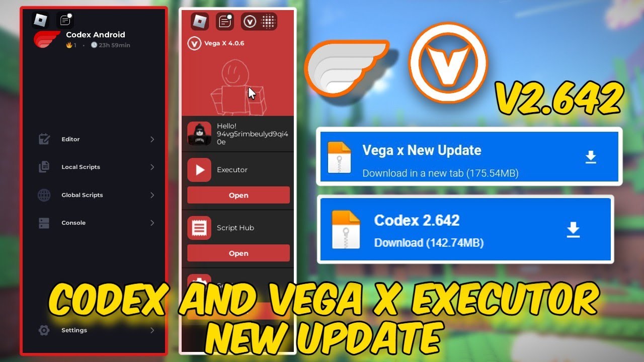 Codex and Vega X Executor New Update v2.642 | Best Mobile Executor ...