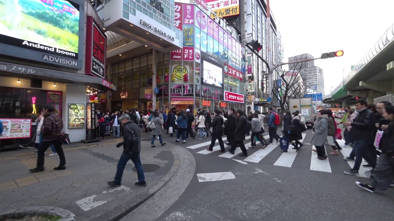 Cycling Osaka, Crossing center of Osaka - (千日前通) Sennichimae-dori road ...