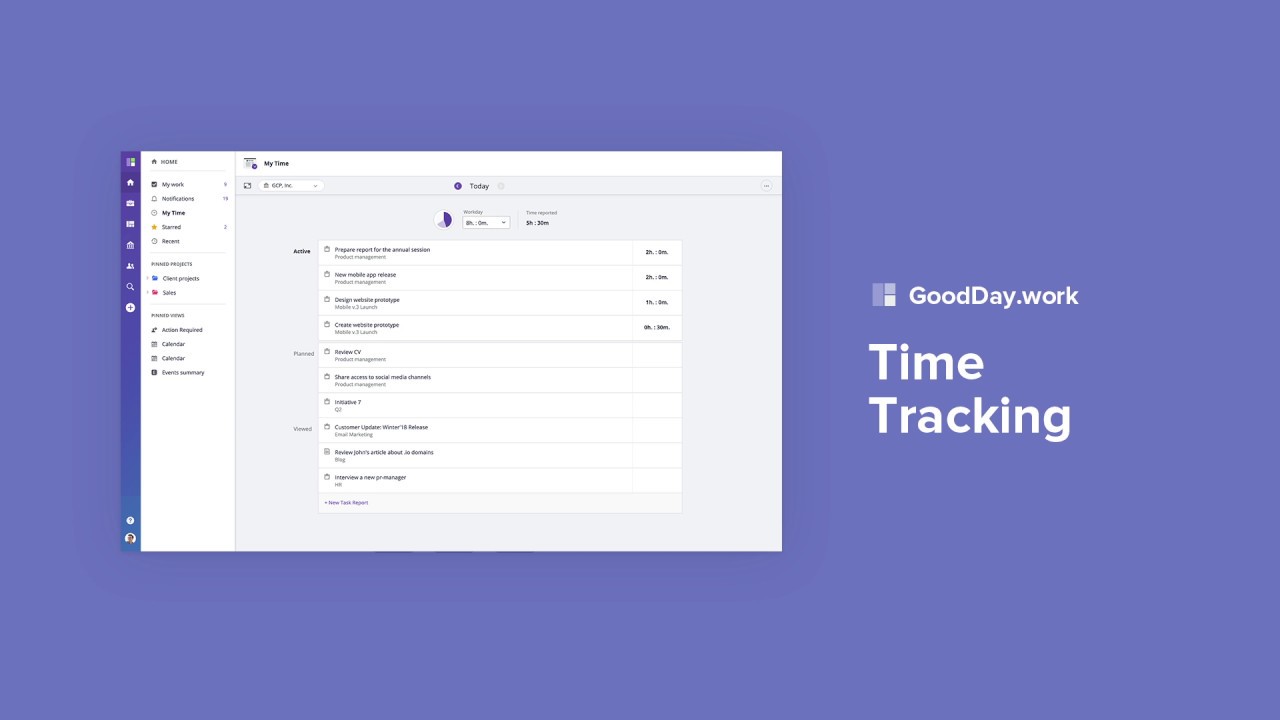 GoodDay Tutorials: Time Tracking - YouTube
