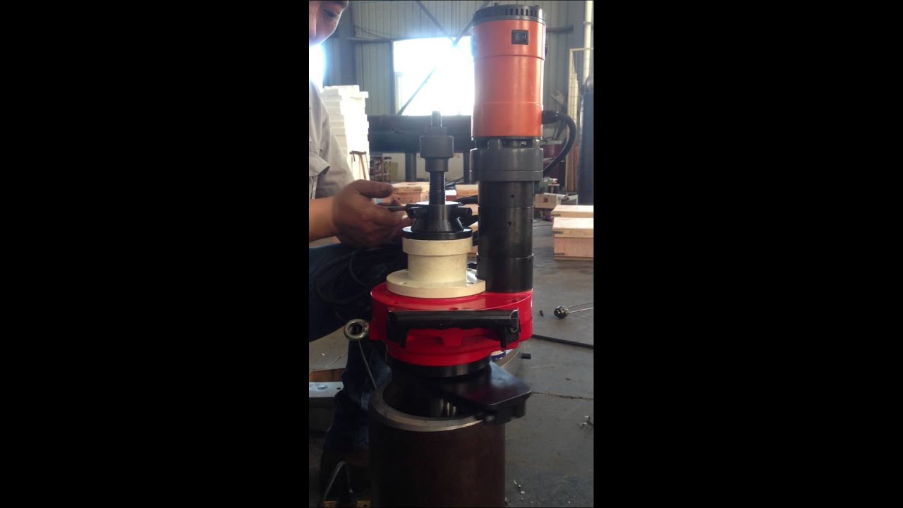 ISY-250 Manual Feed Low Clearance Pipe Grooving Machine - YouTube