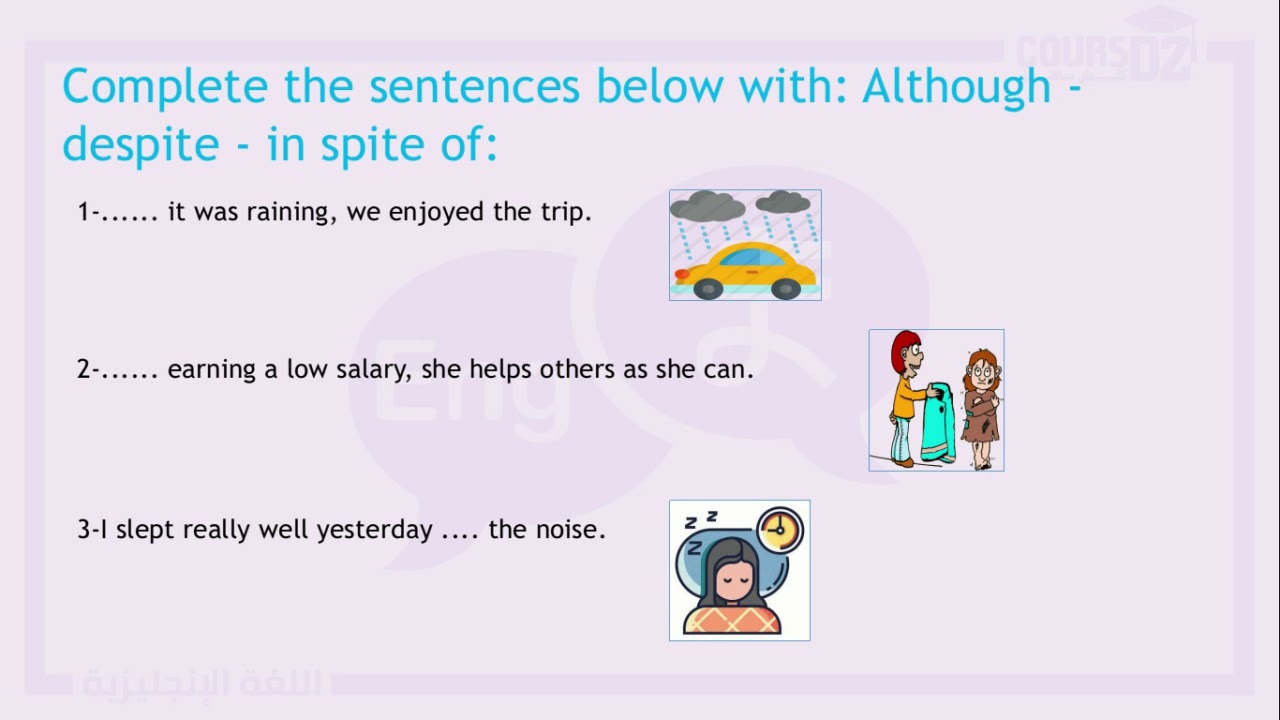 لغات أجنبية | Exercise Expressing concession | Cours DZ - YouTube