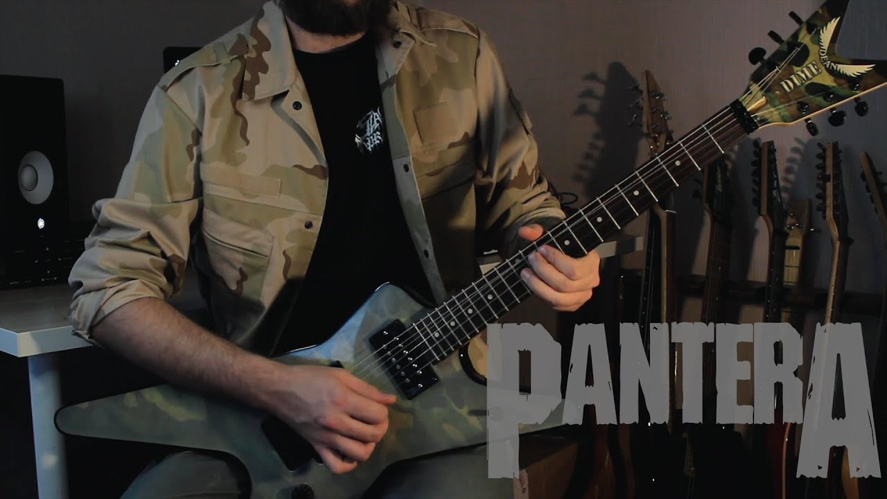 Pantera - Floods Solo & Outro Cover / Dean ML Dime Camo - YouTube