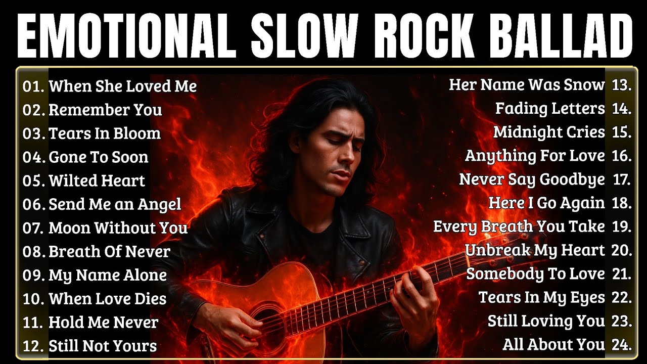 EMOTIONAL SAD ROCK BALLADS🎸💔 Music For The Midnight Mind | Emotional ...