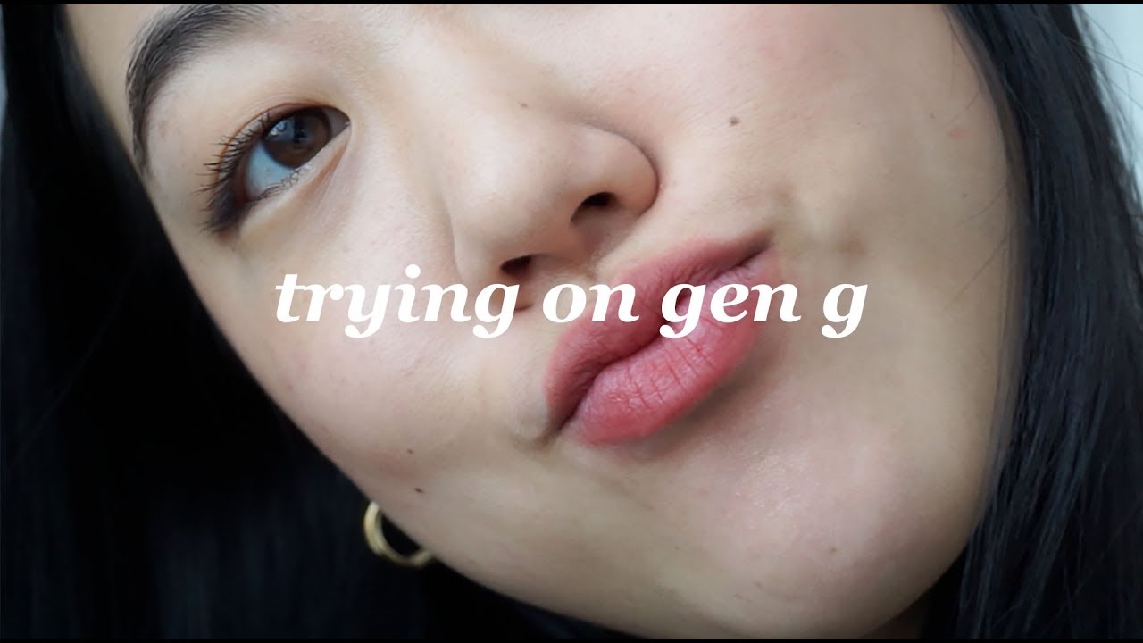 trying on all of glossier's gen g | therachelstory - YouTube