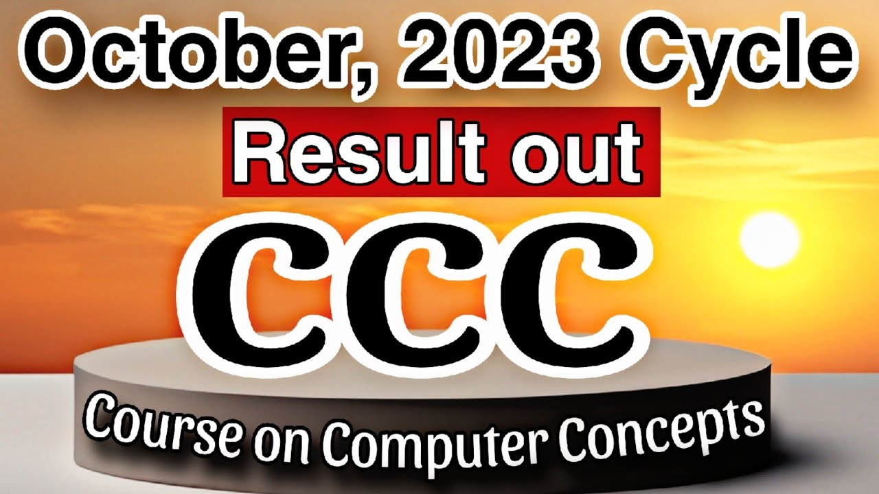 CCC Results | October Cycle 2023 | CCC Result Kaise Dekhe | NIELT CCC ...