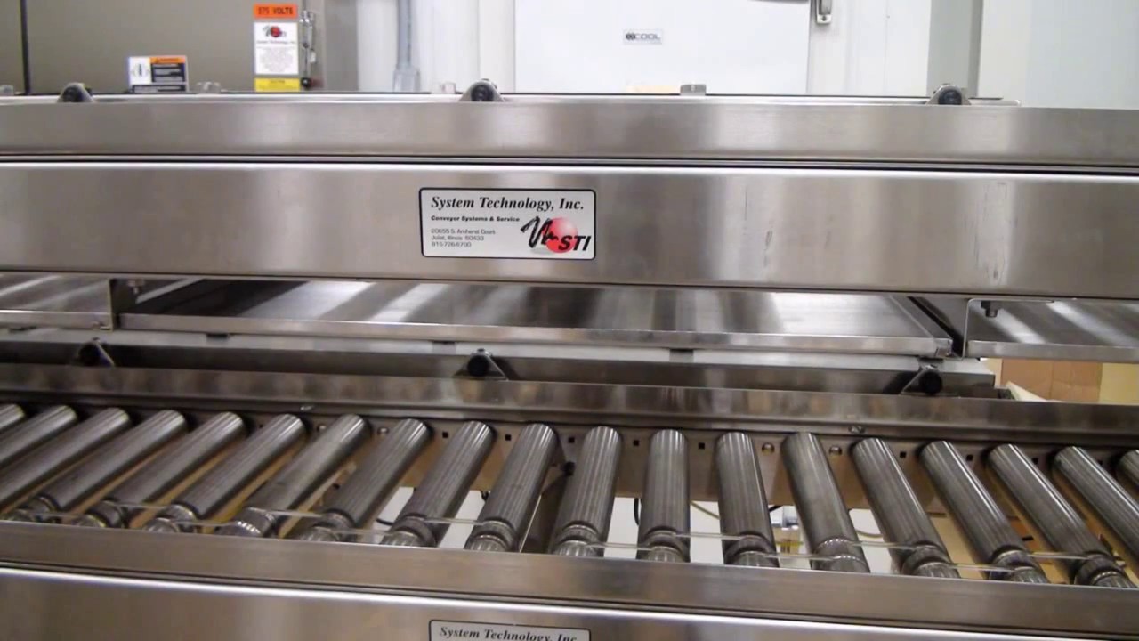 STI Powered Roller Conveyor (Stainless Steel) - YouTube