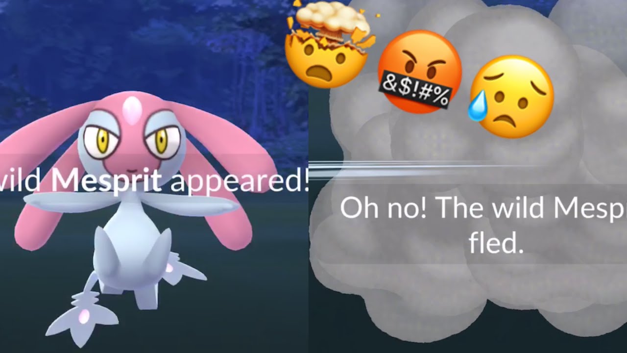 MY MESPRIT FLED!!! (Catching Mesprit in Pokémon go fail) - YouTube